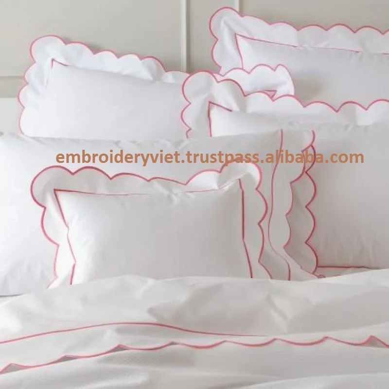 Embroidery Border Bedding Set - 5 Pcs Comforter Set