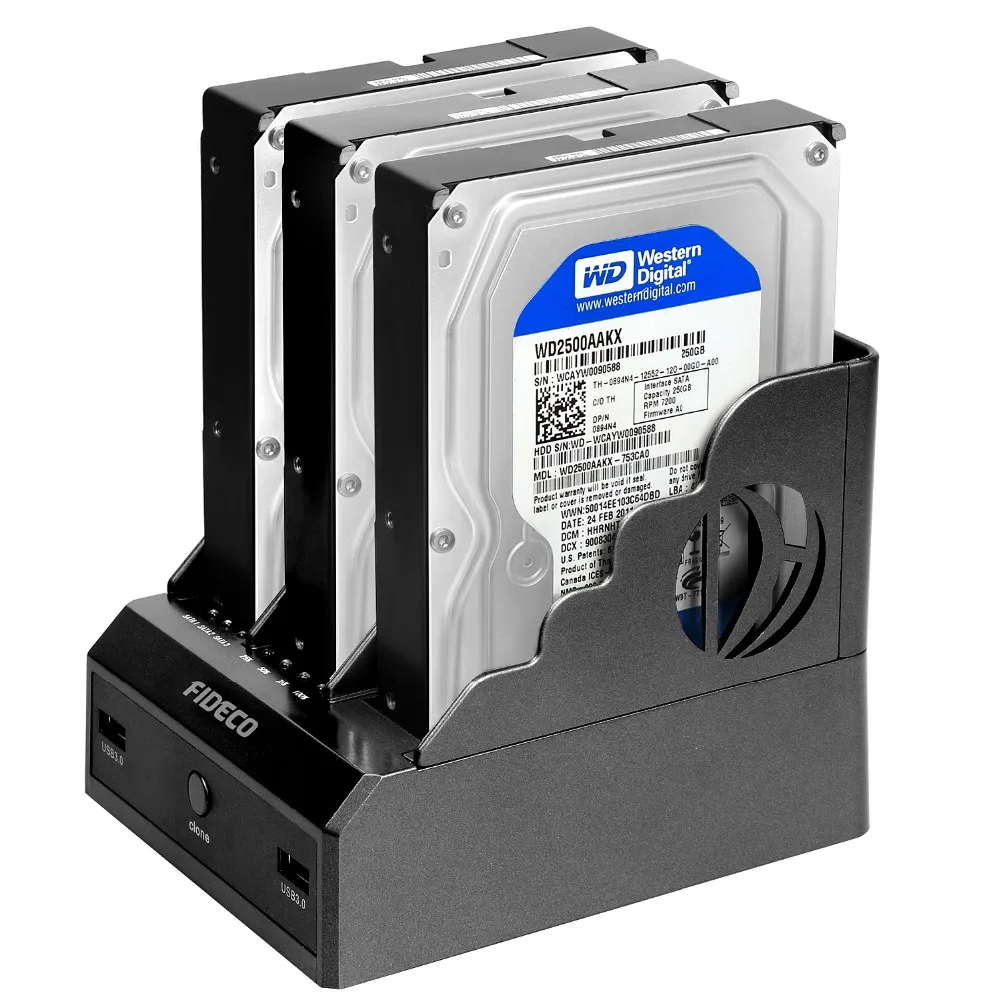 Fideco All In One Sata Hdd Docking Station Triple Usb 3.0 Hard Drive Docking Station - Buy All ...