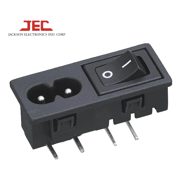 JEC Taiwan C8 Polysnap AC Inlet Socket with Switch