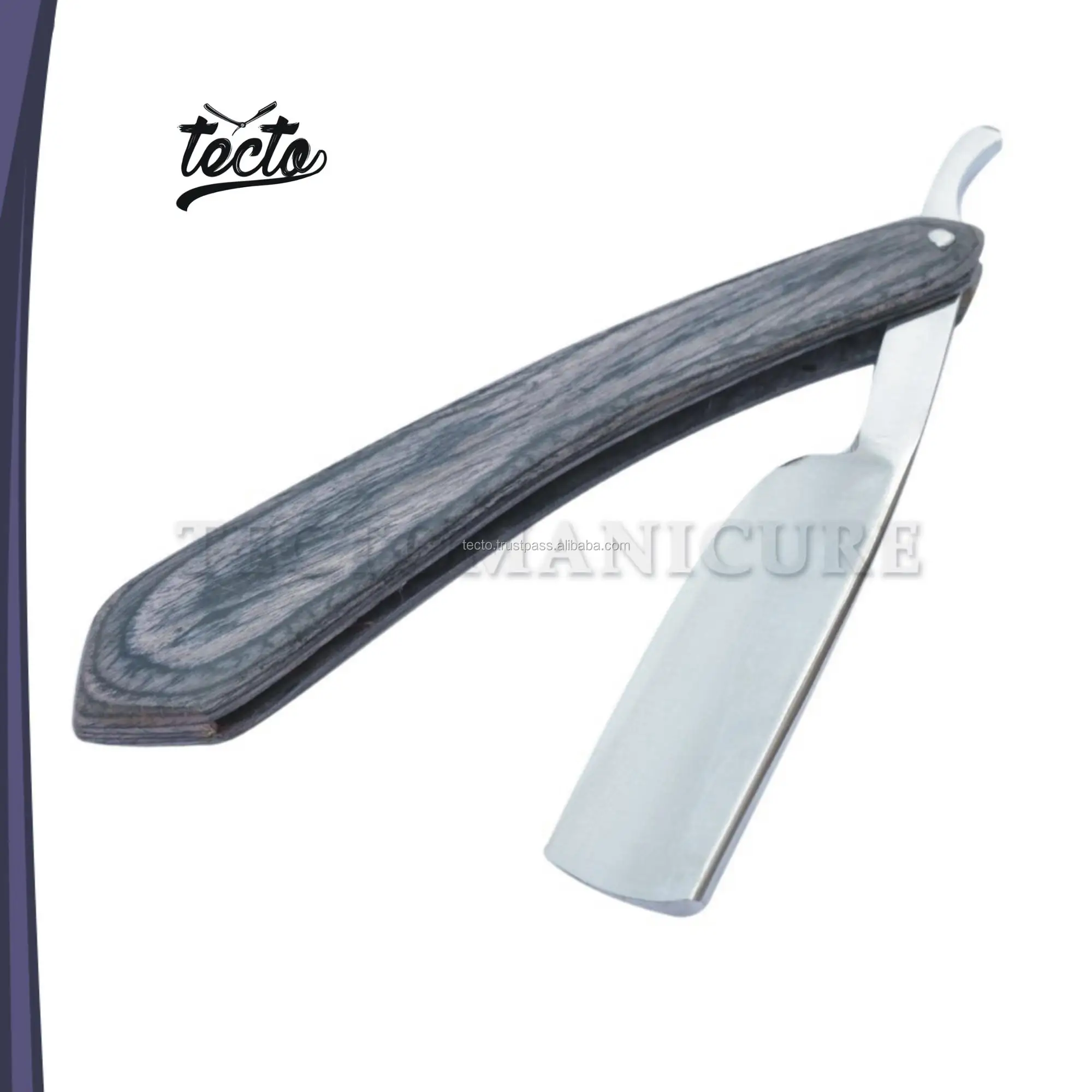 Barber Razors Stainless Steel With Wood Handle Men Shaving Razors ...