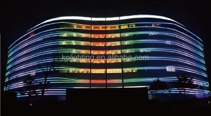 Rgb Dmx512 Led Exterior Building Outline Facade Lighting - Buy Building ...