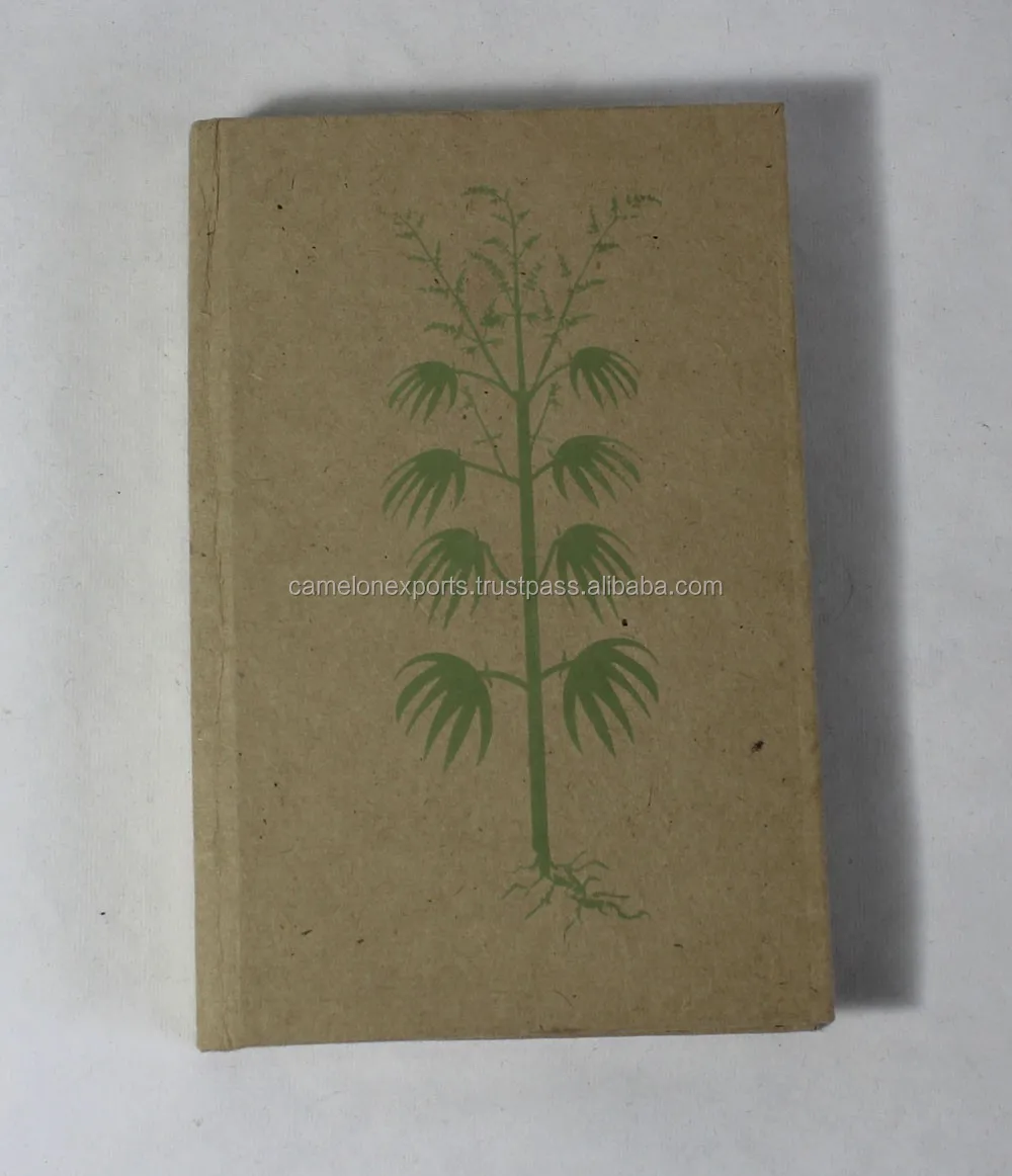 Hemp Fiber Hard Cover Printed On Front The Hemp Plant Its Root & Other ...