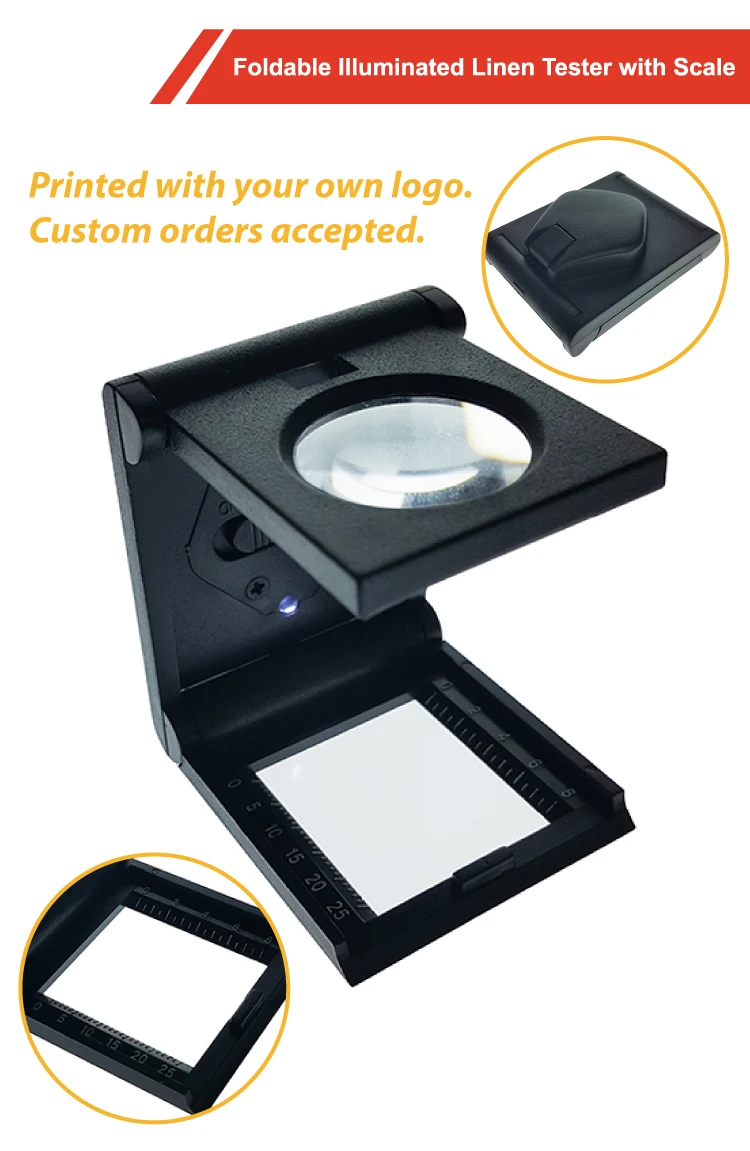 6x 25mm Mini Plastic Folding Fabric Magnifying Glass - Buy Fabric ...