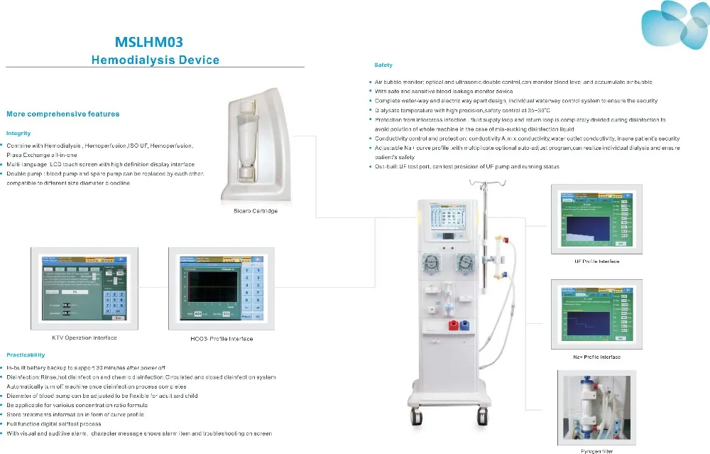 Cheapest Double Pumps Lcd Touch Screen Hemodialysis Machine (mslhm03 ...