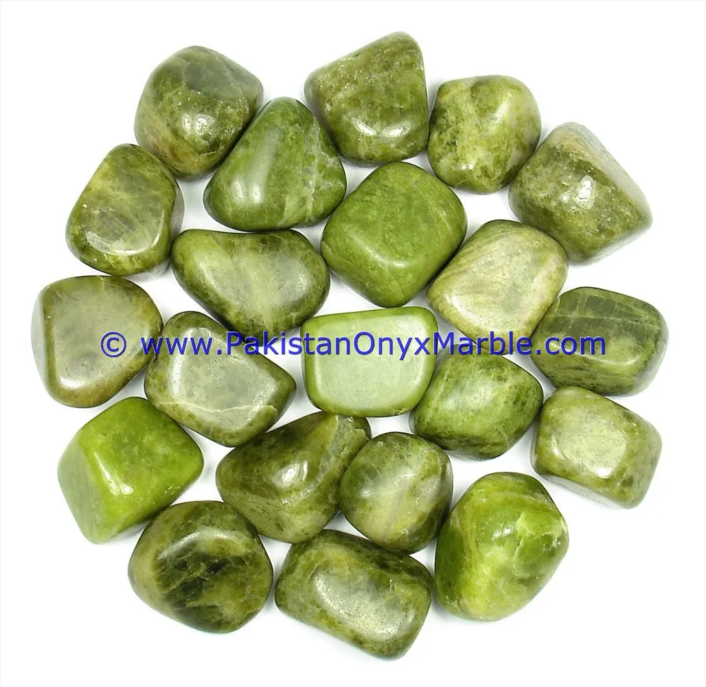 Hydrogrossular Garnet Idocrase Polished Tumbled Stones