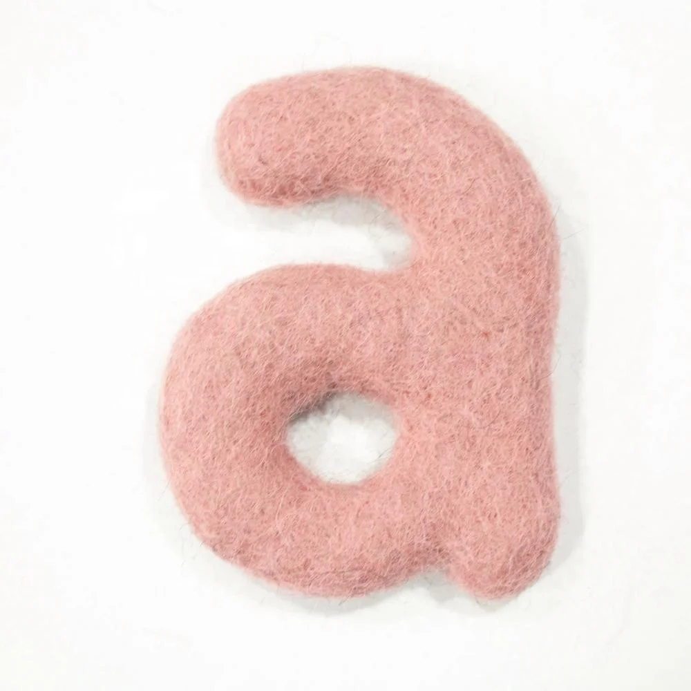 FSBL-A New Zealand Wool Felt Board Eco-friendly Azo-Free Lowercase Letter Handcrafted by Skilled ...