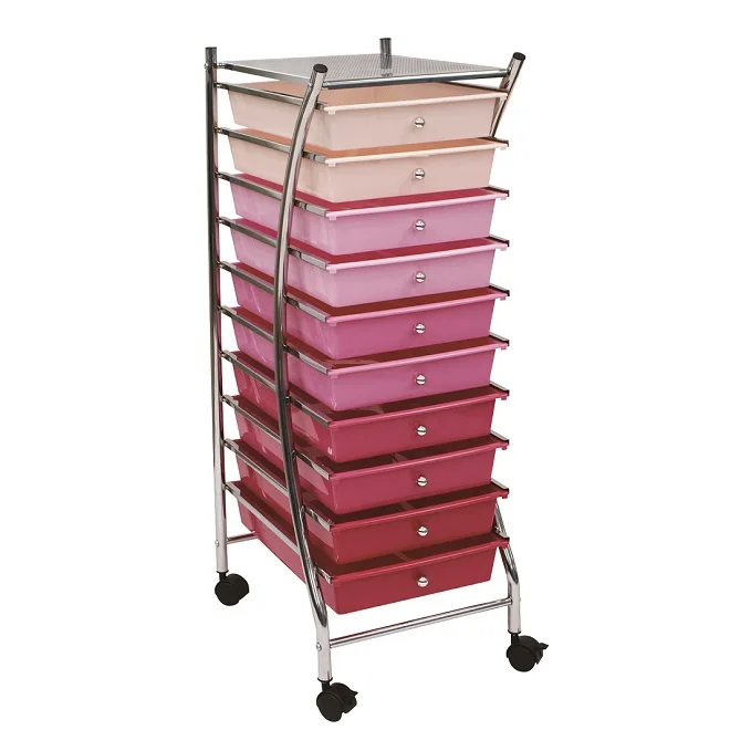 Colorful 10 Tier Plastic Storage Drawer Cart Buy Drawer Cart Storage