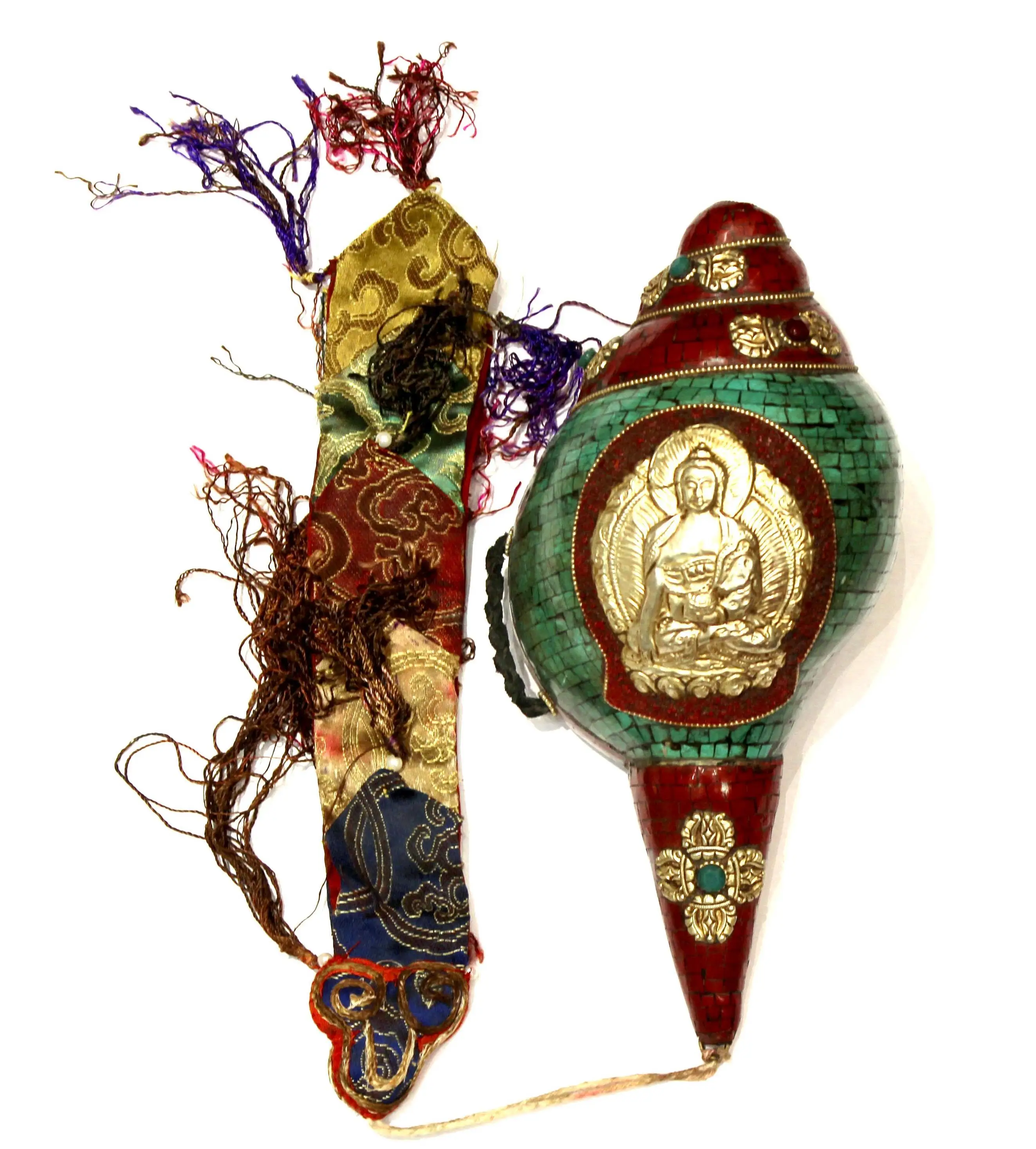 Handcrafted Tibetan Blowing Conch Shell Natural Seashell Religious ...