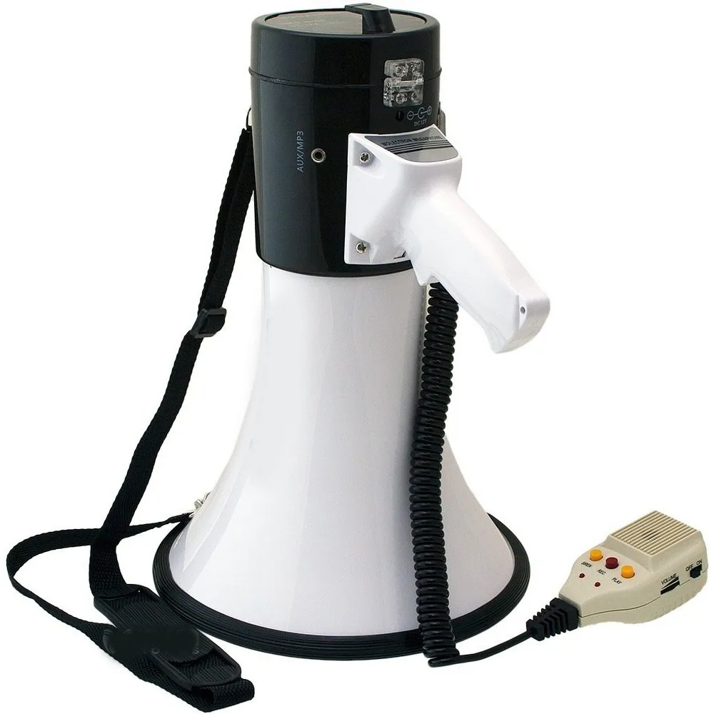 Professional Large Bell Transistor Megaphone With Detachable Microphone ...