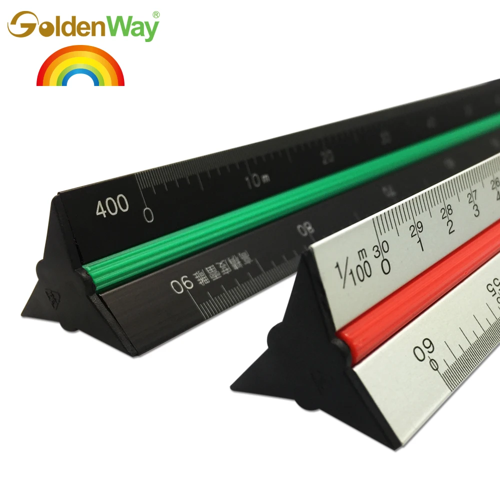 12" Architect Engineer Aluminum Triangle Scale Ruler - Buy Architect ...