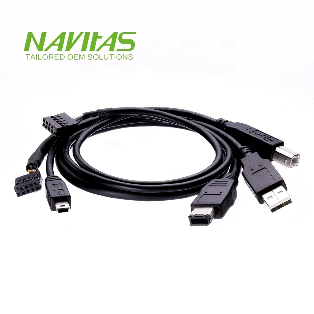 USB Male Connector to USB Male Cable 28 / 24 Awg Printer Port USB ...