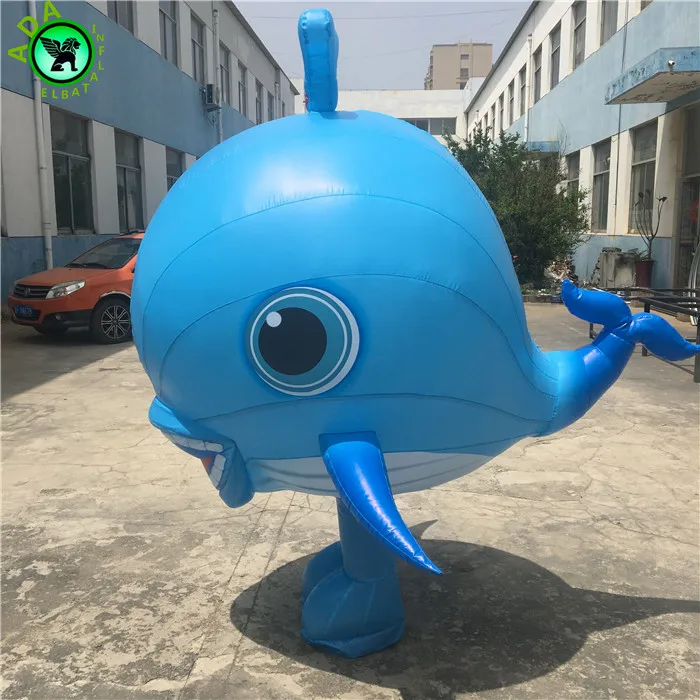 Walking Inflatable Costume 2m High Little Lovely Blue Whale Costume ...