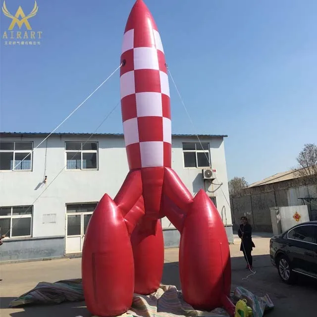 Advertising Decoration Inflatable Product Red Inflatable Rocket ...