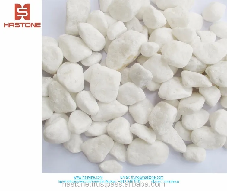Crystal White Tumbled Pebble Stone - Buy Tumbled Pebble Marble Stone ...