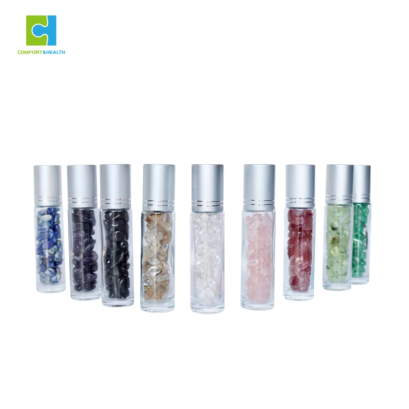 Custom Logo 5ml 10ml 15ml Glass Crystal Essential Oil Gemstone Roller Bottle - Buy Gemstone ...