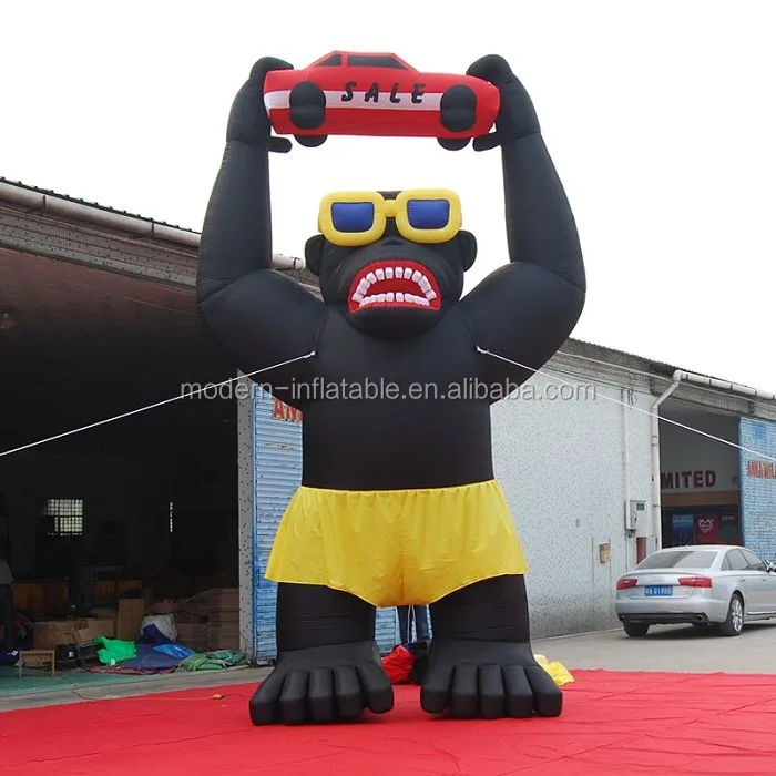 Customizable Color Giant Rooftop Inflatable Gorilla Rental For ...