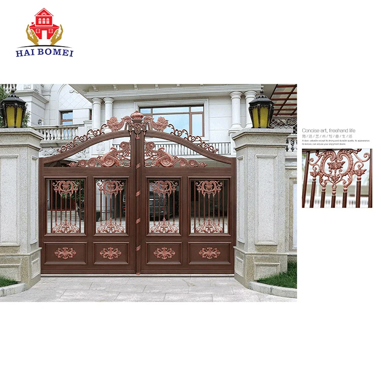 Durable Cast Aluminum Gates - Modern Factory Main Door Designs