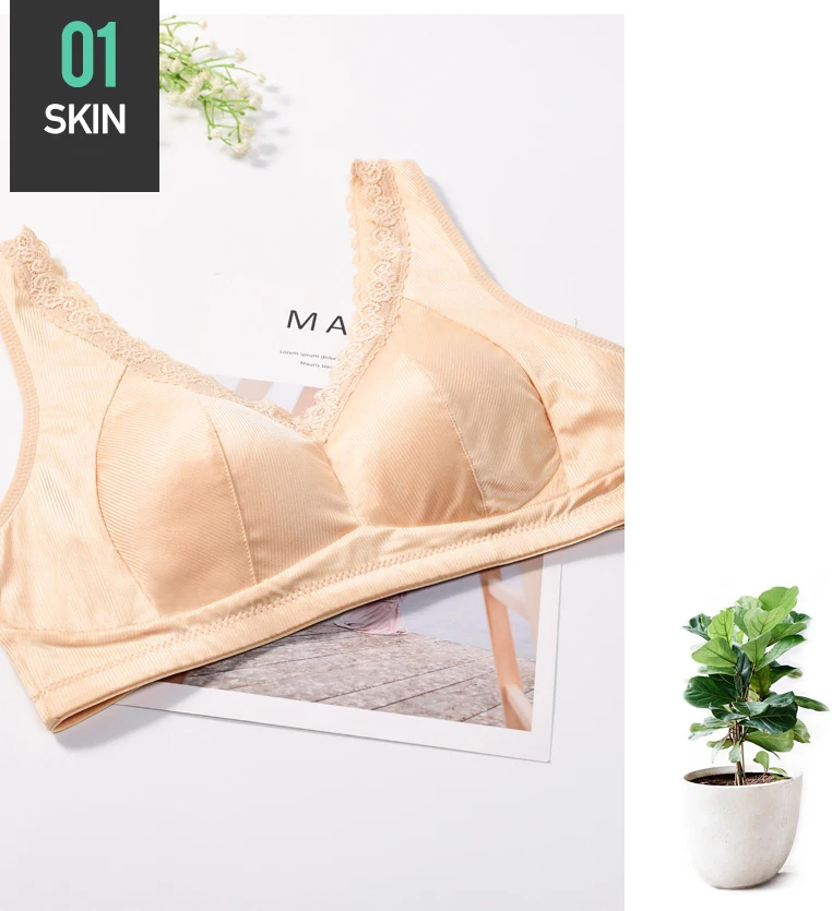 Front Closure Cotton Spandex Adjustable Padded Shoulder Strap Yc-017 ...