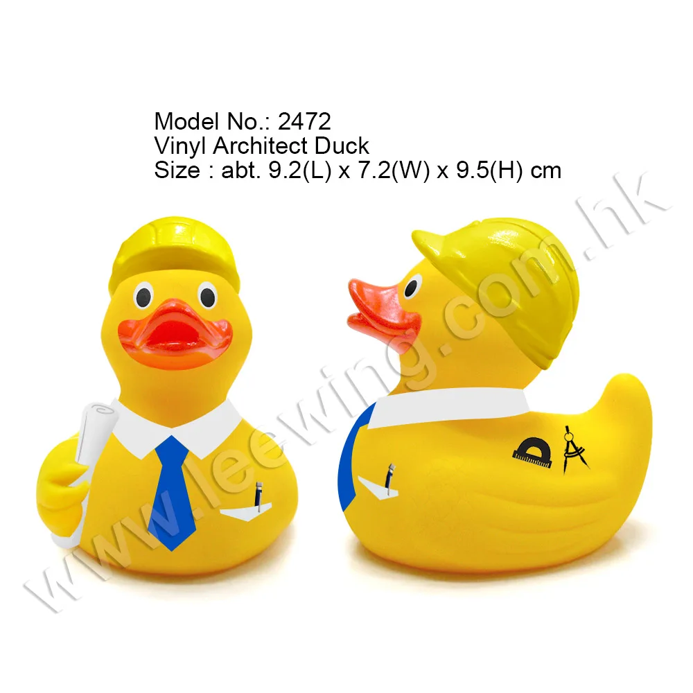 Funny Promotional Builder Architect Engineer Yellow Rubber Duck Bath ...