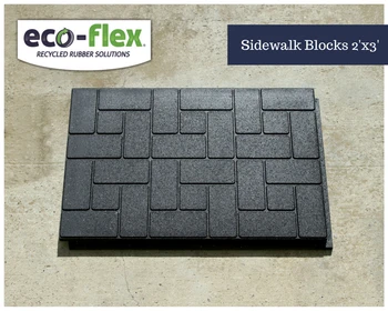Rubber Sidewalk Blocks 2'x3' - Simple And Quick Installation - Buy Non ...