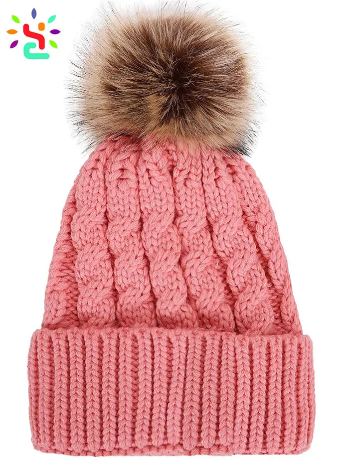 Sublimation Beanie Hat Pom Pom Beanie Custom Logo Hat Cap With Top Faux ...