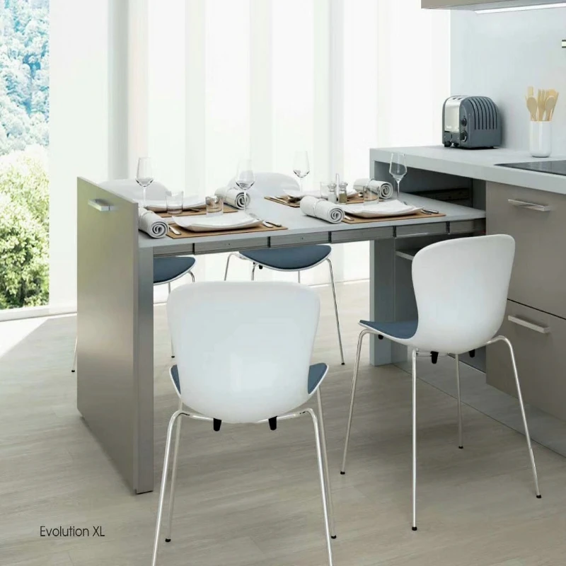 7-fold Wood Dinning Table Slides Table Extension Slide Metal Table ...