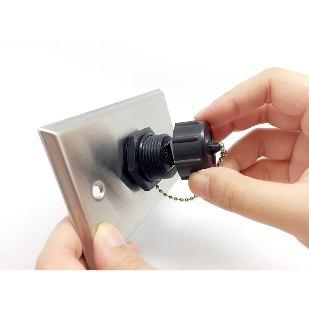 Waterproof 4 Port Multiple Faceplate For Rj45 - Buy 1 Port 2 Port 4 ...