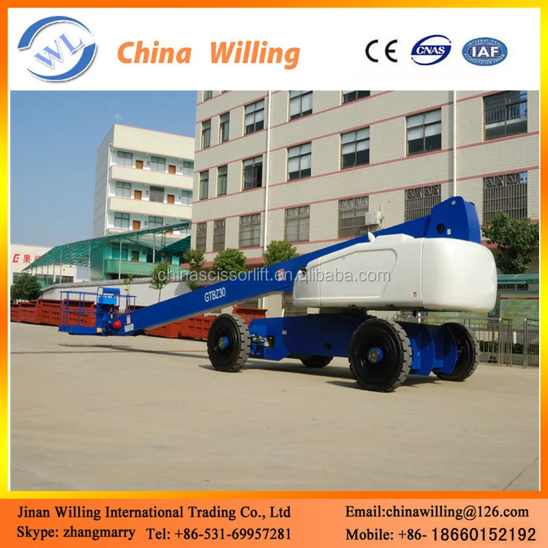 High Rise Hydraulic Boom Lift Equipment For Window Building Cleaning ...