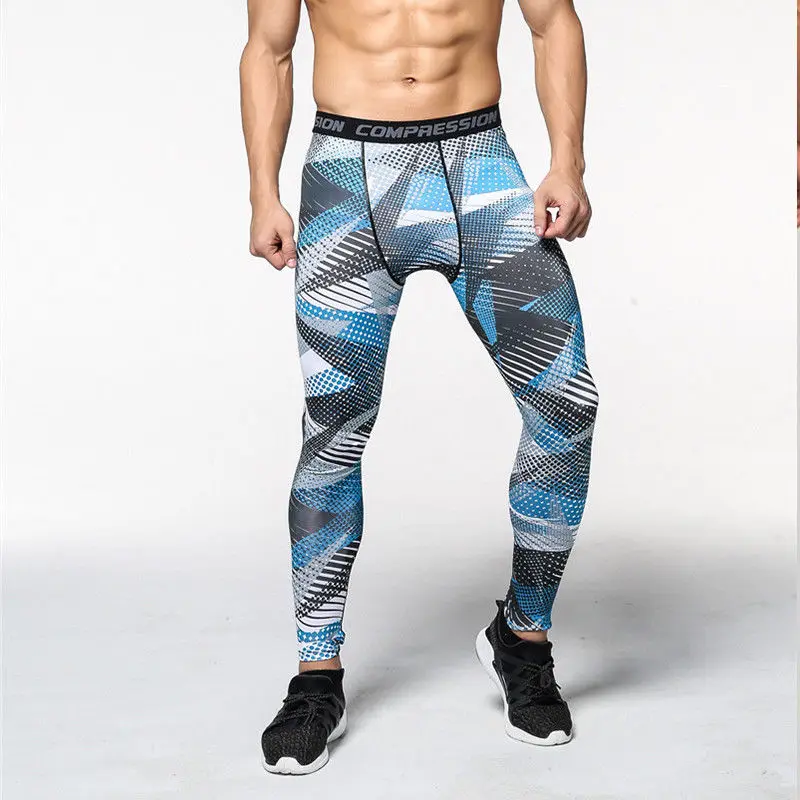 Men's Gym Sports Base Layer Compression Fitness Running Long Pants ...
