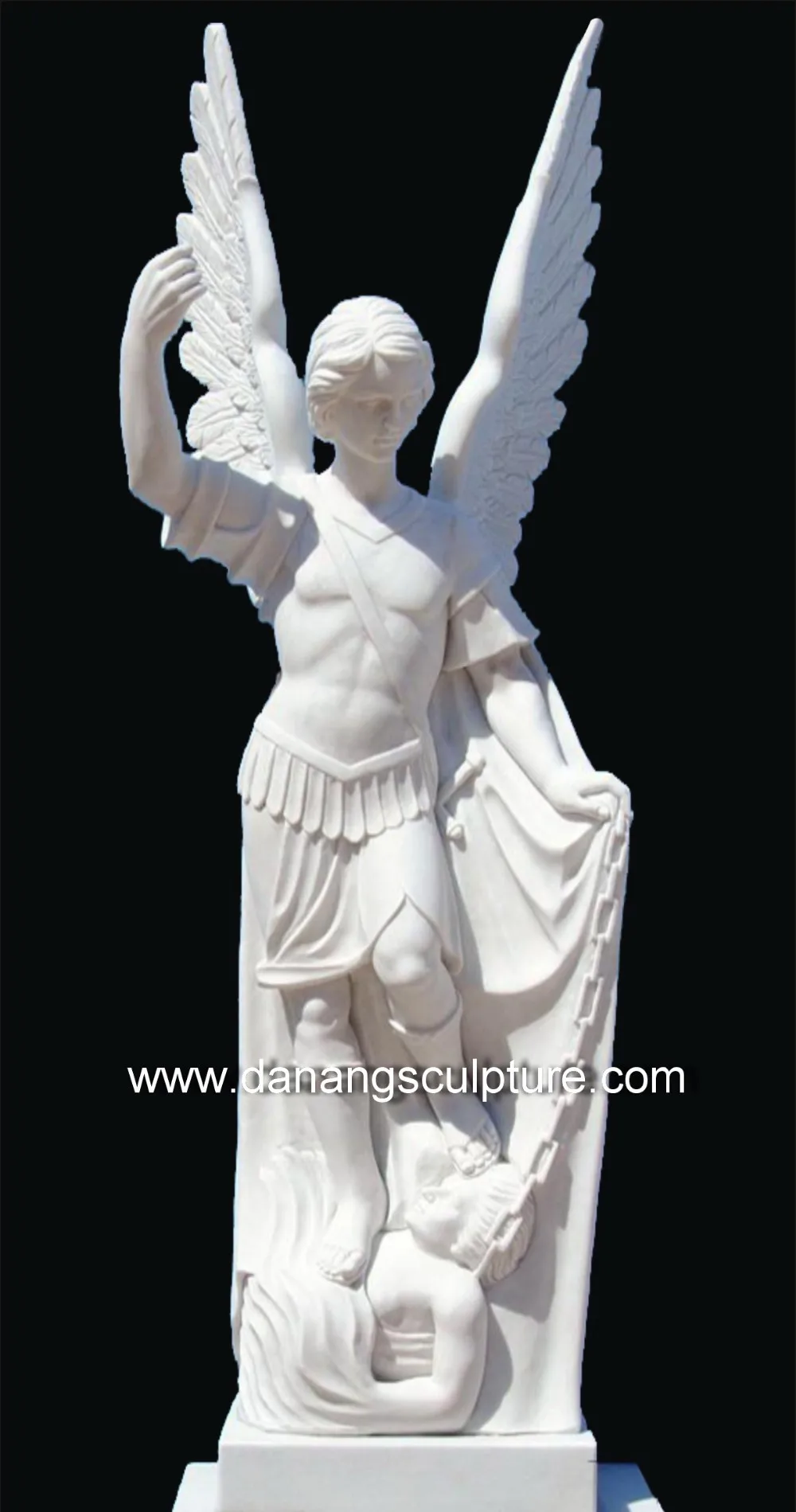 Archangel Michael Slaying The Devil Stone Statue Dsf-tt026 - Buy ...