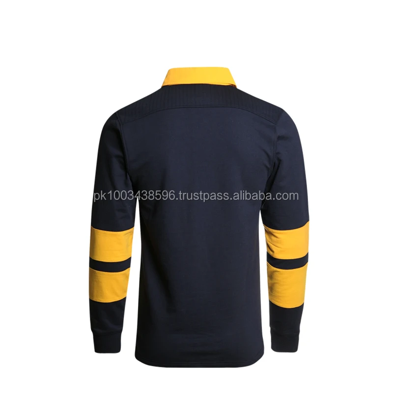 High Quality Custom Blank Rugby Long Sleeve Polo Shirt For Men And ...
