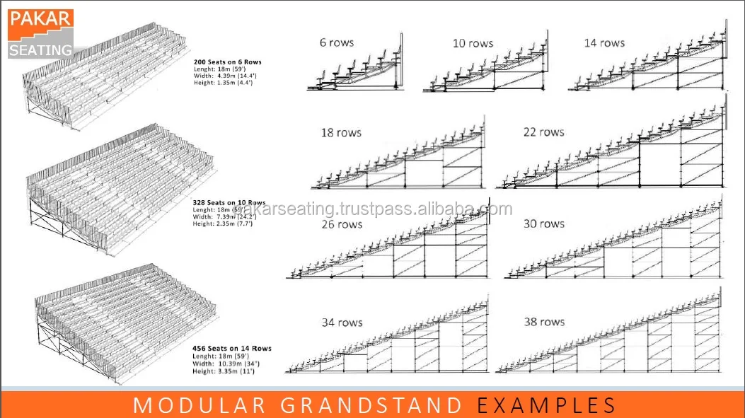 Graderias Para Estadio Modular Canchas Deportivas Futbol Techo - Buy ...