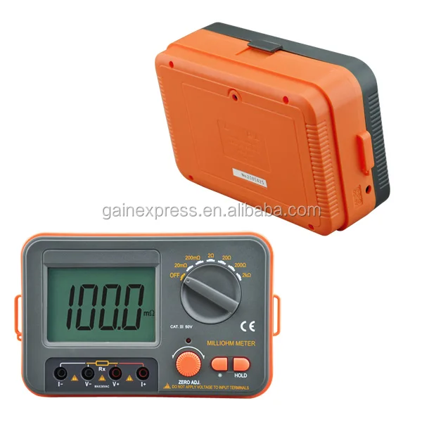 Handheld Digital Milli-ohm Meter Manual Range Micro-ohm Tester With 4 ...