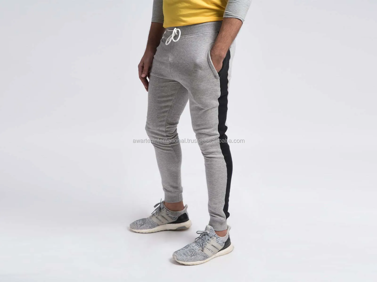 Cut And Sew Vintage Distressed Embroidered Patch Flare Men Sweatpants ...