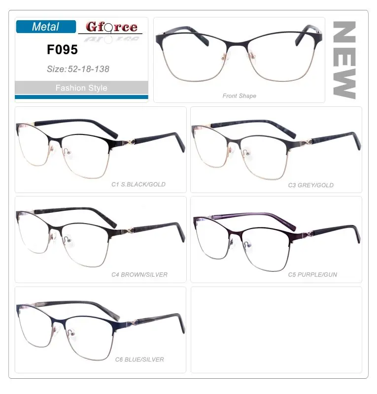 Stainless Front With Acetate Temple Optical Frame Made In China Eyewear ...