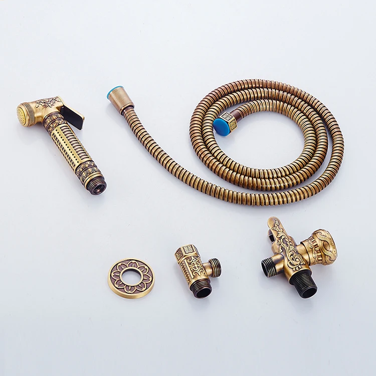 European Style Gold Plated Hand Shattaf Bidet Sprayer - Buy Hand Bidet ...