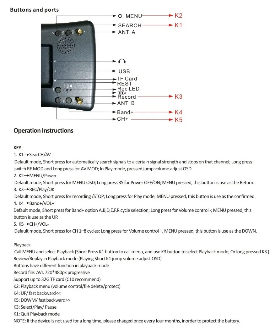 Hobbyporter Vr008 Mini Fpv Goggles 480x320px 16:9 3.0inch Display With ...