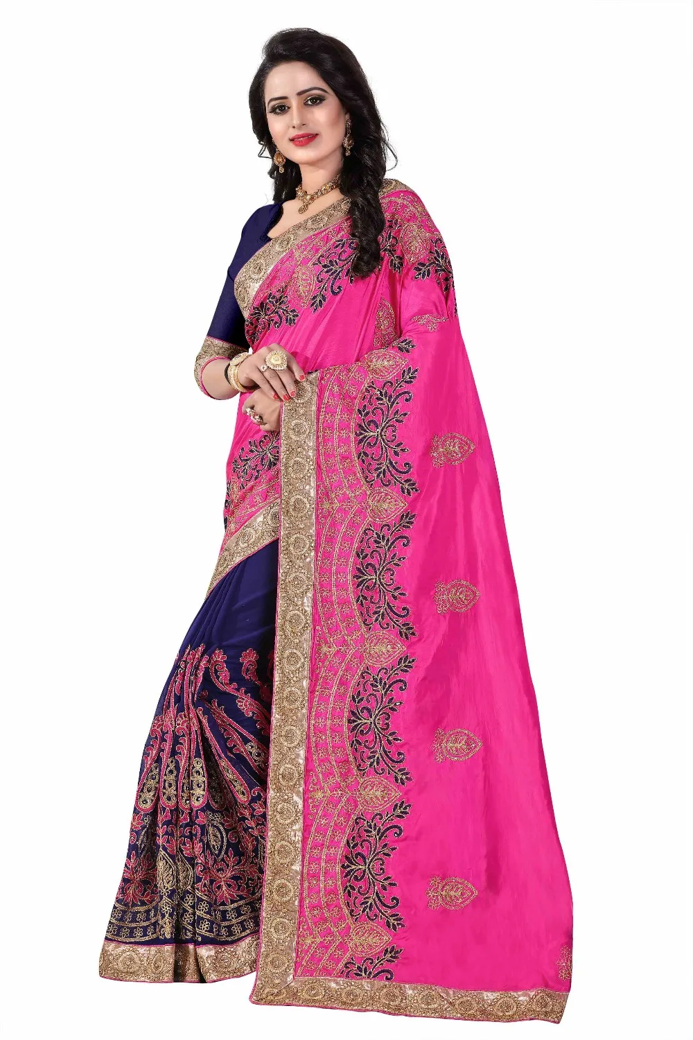 Indian Islamic Women Wear Art Silk Saree Blouse Wholesale Surat Cotton ...