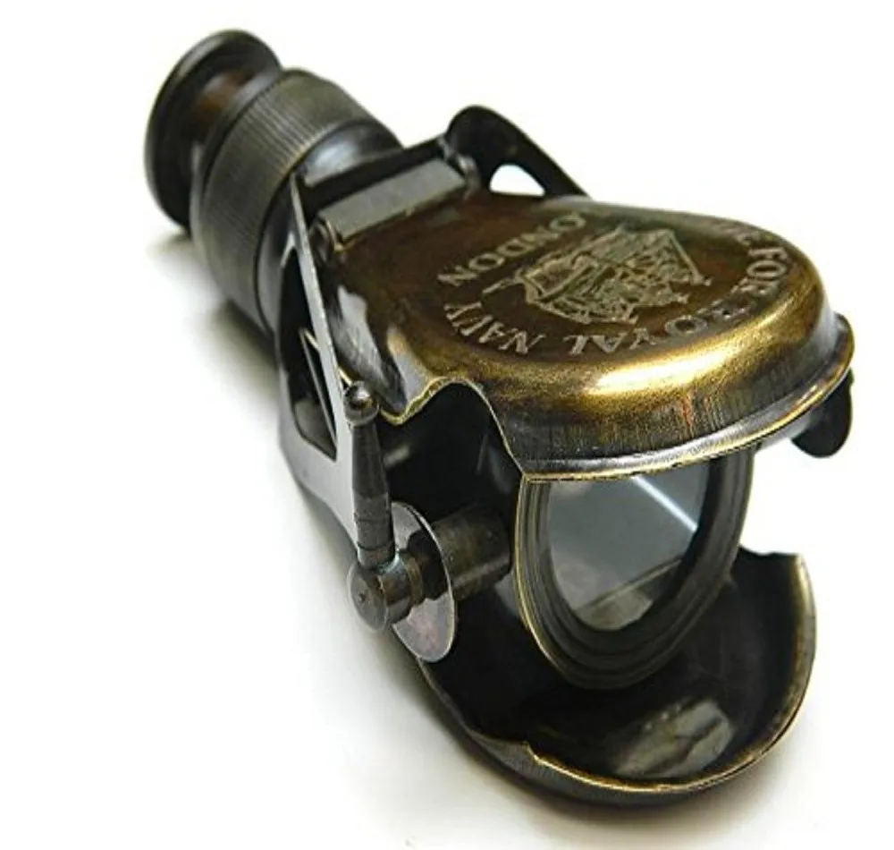 New Nautical Spyglass Binocular "made For Royal Navy- London" Antiqued ...