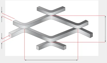 Decorative Interior Panels - Expanded Metal Aluminum Mesh