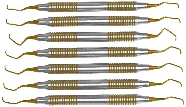 Stainless Steel Dental Gracey Curettes Set Of 7 Pieces Hollow Handle ...