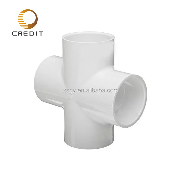 Iso Certificated Manufacture Pvc Pipe Fitting 4 Way Connector - Buy 4 ...