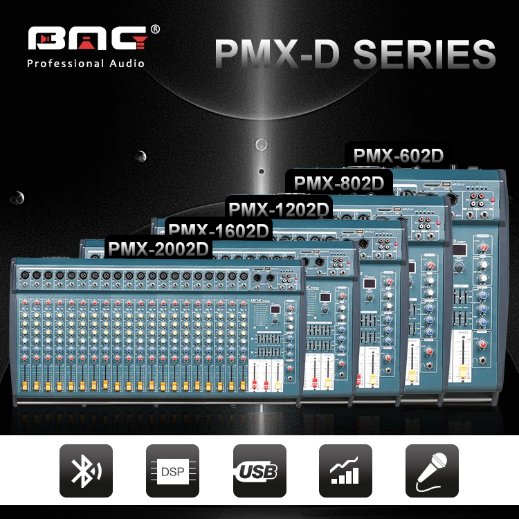 BMG PMX-802D MP3 - Professional Sound System for Concerts