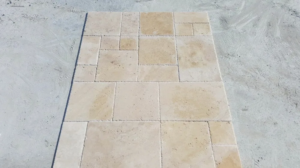 2025 Classic Travertine Pattern Set Chiseled Edge 40x40 60x60 Pattern ...