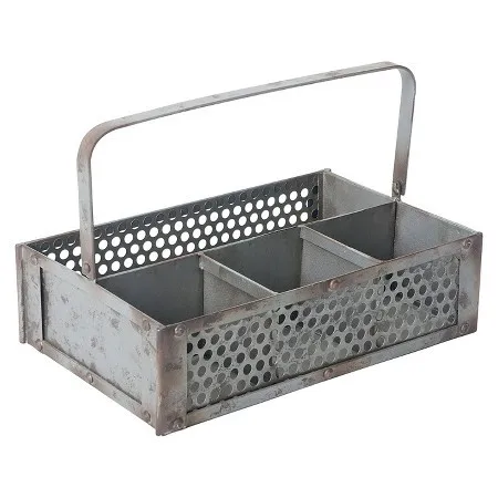 Galvanized Metal Caddy With Handle - Buy Metal Utensil Caddy,Metal ...