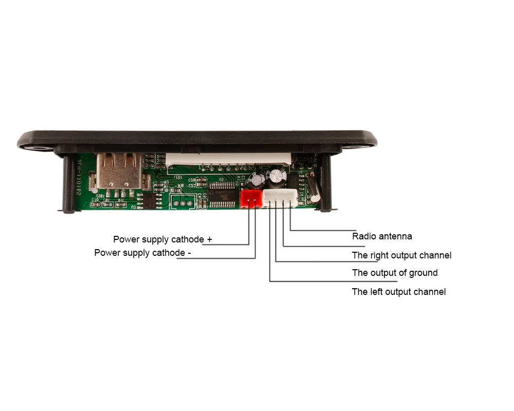 747D USB MP3 Module - 128GB, FM Radio, and Remote Control