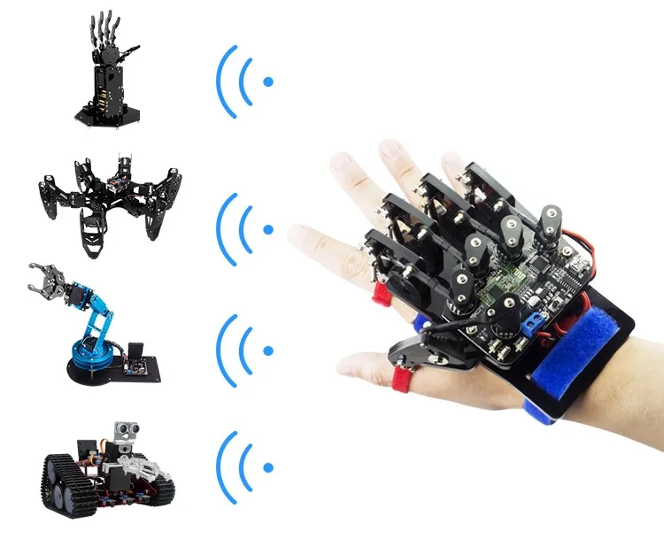 Hiwonder 신제품 로봇 팔 Arduino 제어 웨어러블 기계 손 무선 모듈 더 센서 로봇 제어 Buy 새로운 디자인