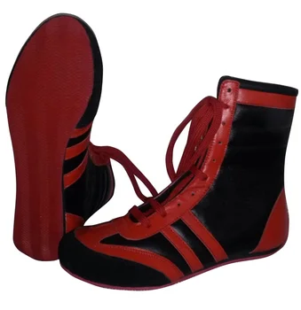 Red Boxing Shoes Wrestling Boots Premium Leather Quality Latest Design ...