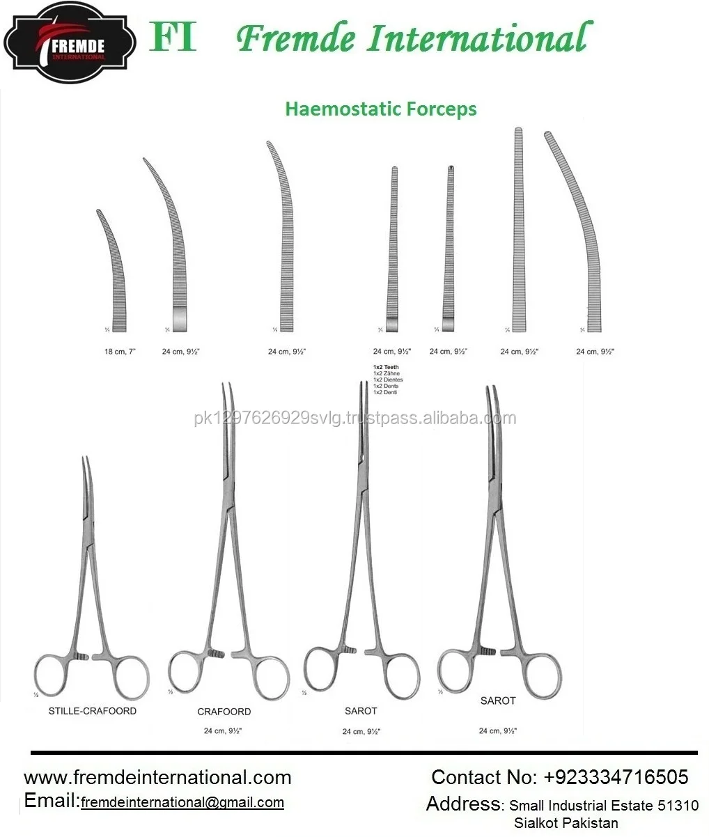 Lovelace Haemostatic Forceps & Baby-Adson Clamps - CE & ISO Certified