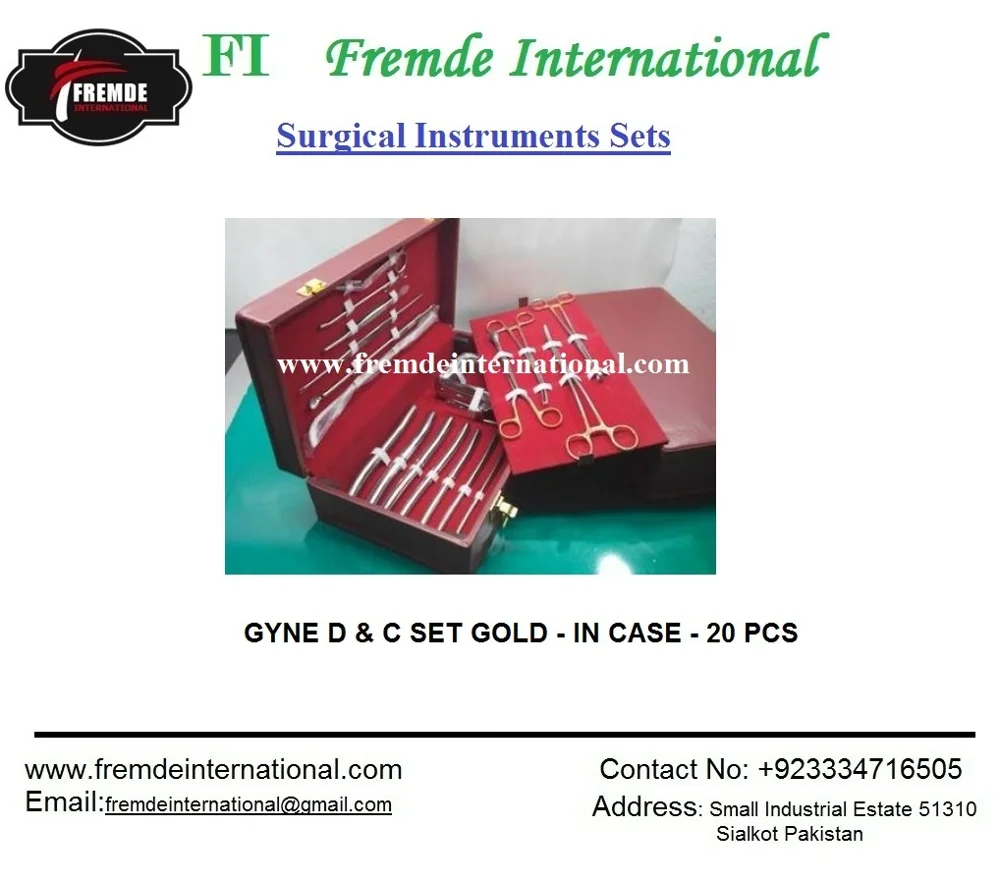 Gyne D & C Surgery Instruments Set Of 20 Pieces Ce Certified - Buy ...